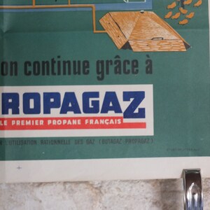 Original Vintage French Propagaz Gas Poster Advertising Cylinder Home ...