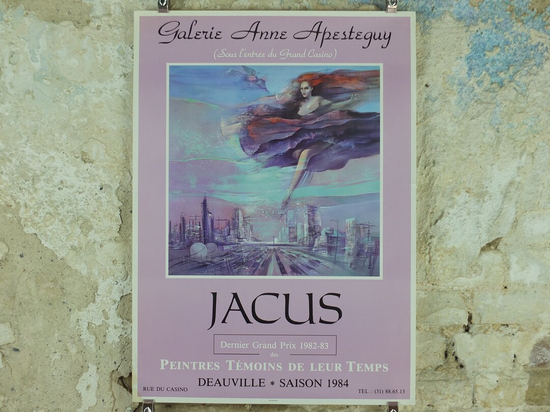 1984 Jean Theobald Jacus Poster, Urban City Scape, Witnesses of Their ...