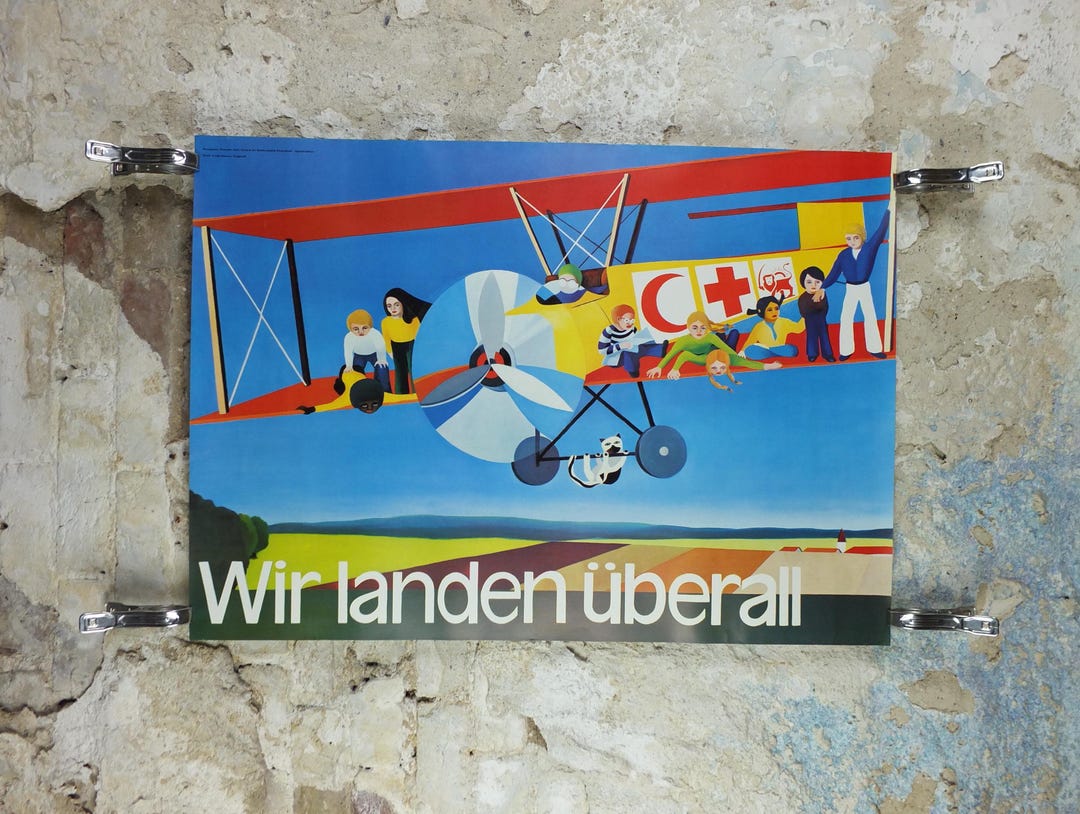 Red Cross Poster, We Land Anywhere, International Federation of Red ...