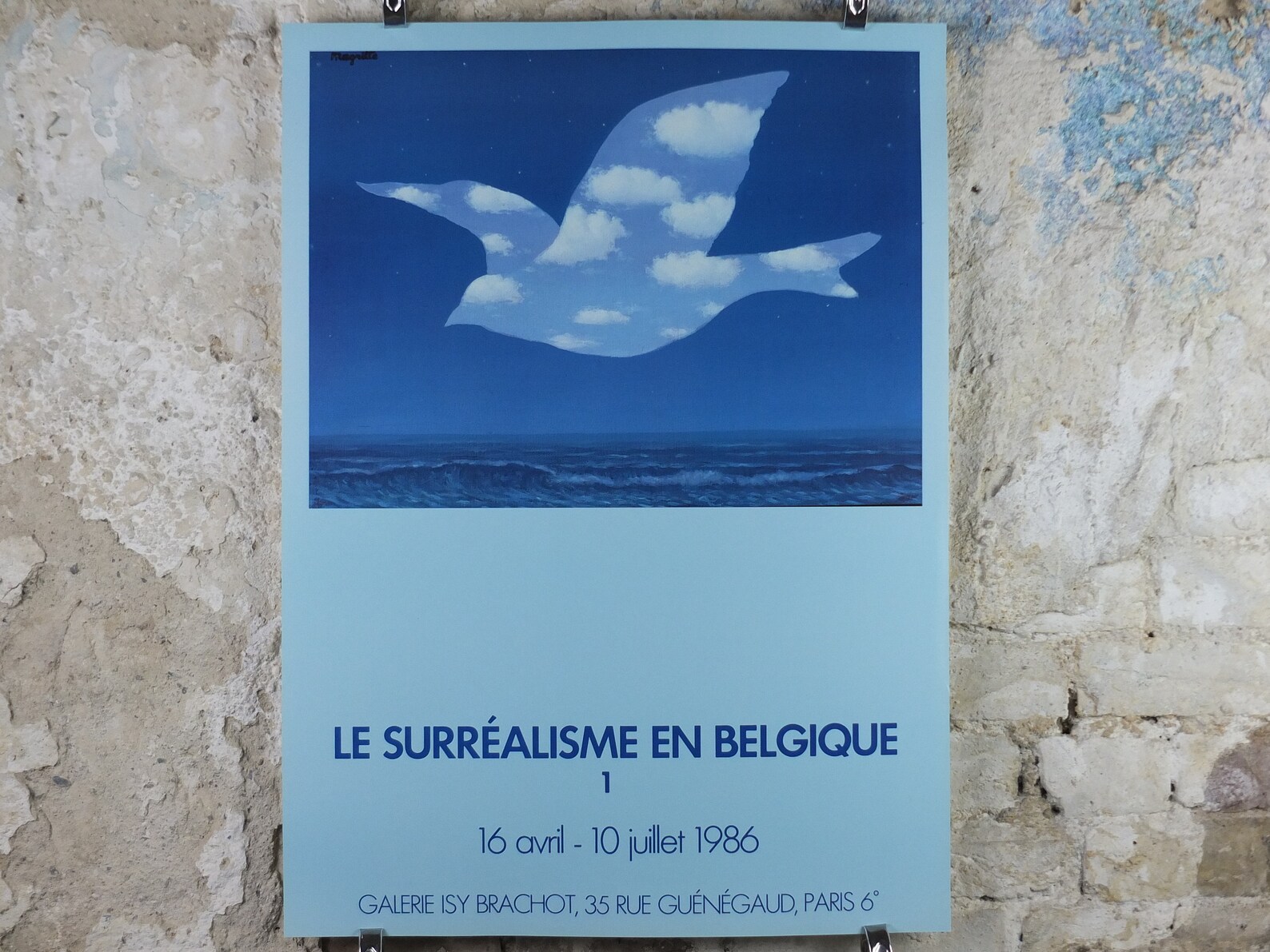 1986 Rene Magritte Poster Surrealism in Belgium the Sky Bird | Etsy