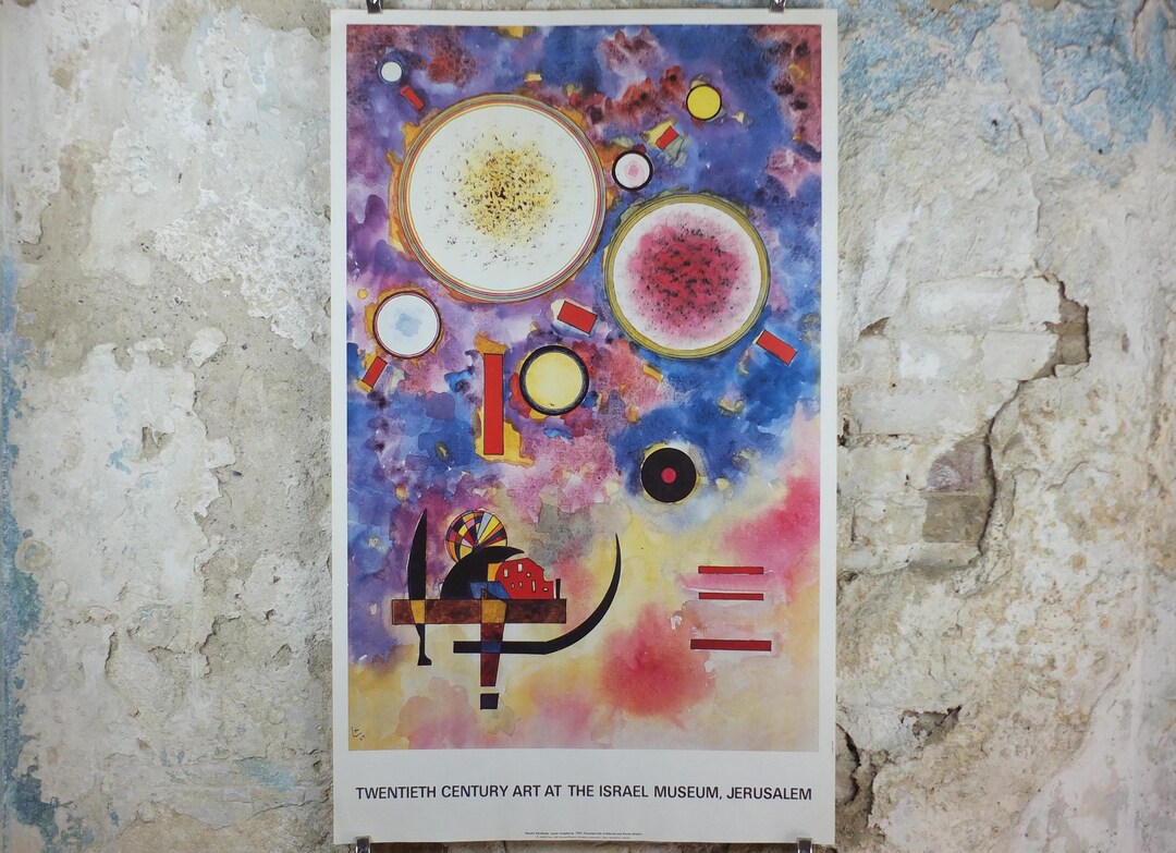 1987 Wassily Kandinsky Poster, Noisy Surroundings 1927 Lauter Umgebung ...