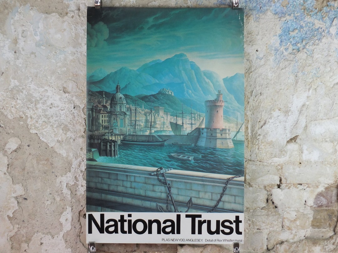 1970s Original National Trust Poster, Plas Newydd, Llanfairpwllgwyngyll ...