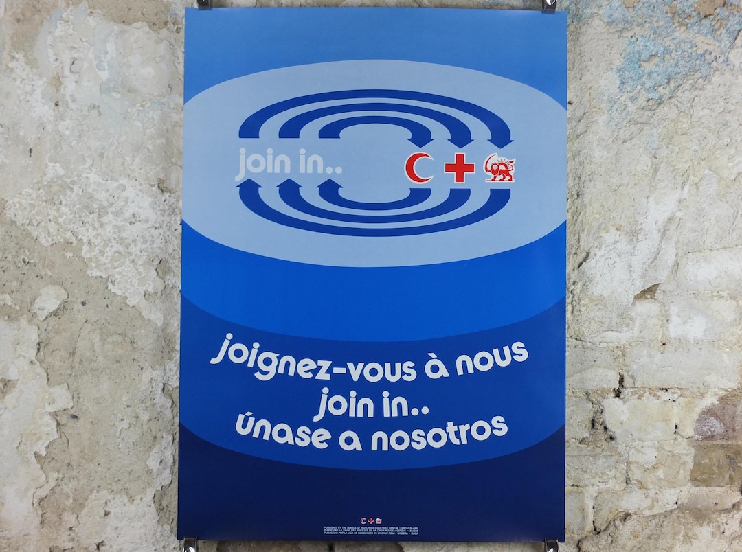 1977 Red Cross Poster, International Federation of Red Cross and Red ...