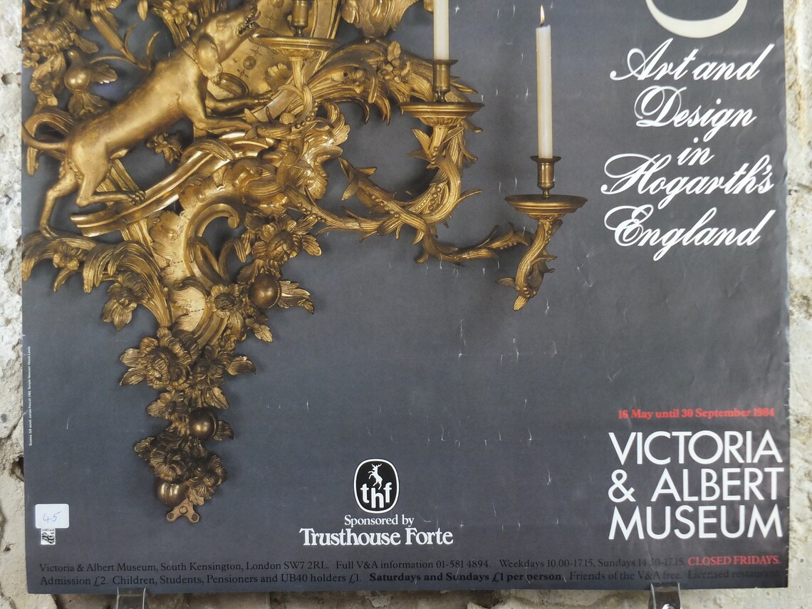 1984 V&A Museum Poster Rococo Art and Design in | Etsy