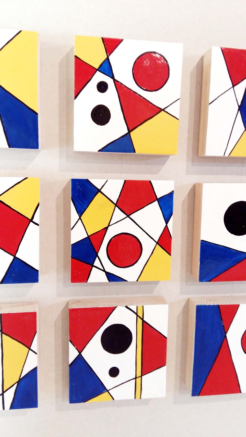 Original Painting | Wood Block | Abstract Wall Art - Etsy