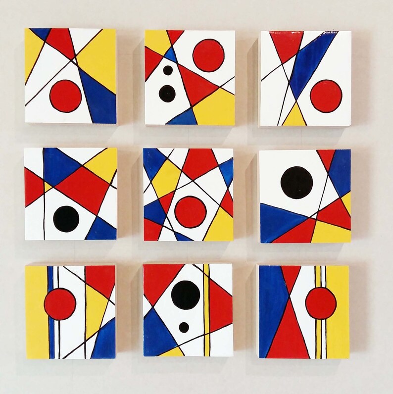 Original Painting | Wood Block | Abstract Wall Art - Etsy