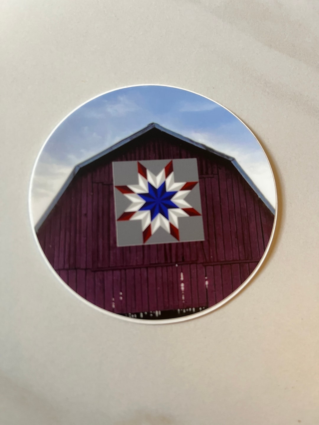 Red Barn Quilt Sticker - Etsy