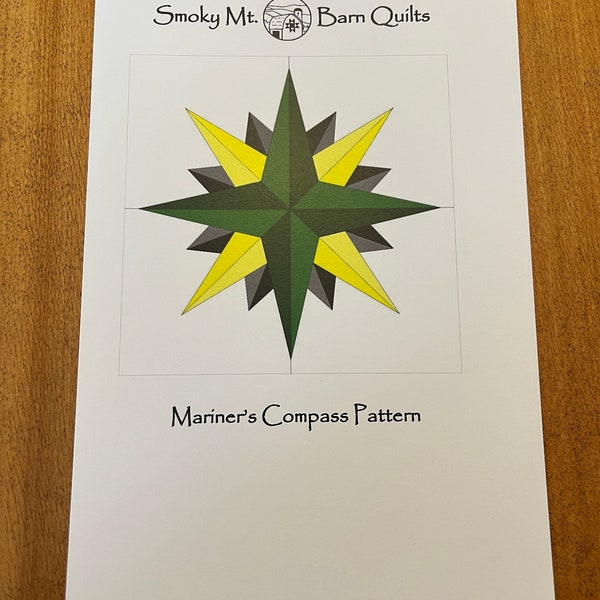 Mariners Compass Barn Quilt Pattern - Etsy