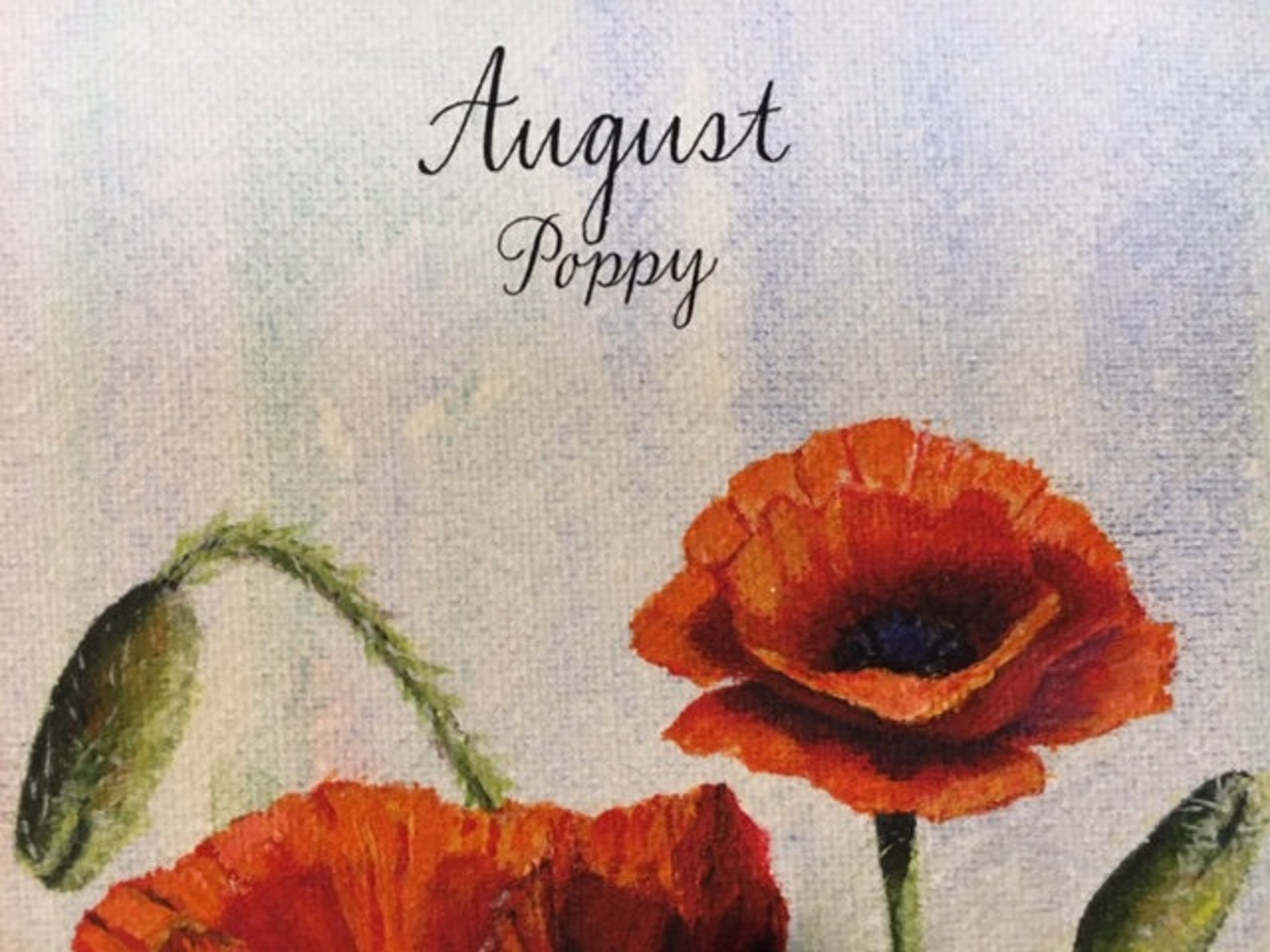 Poppy August Birth Month Flower Giclee Print With Personal ...
