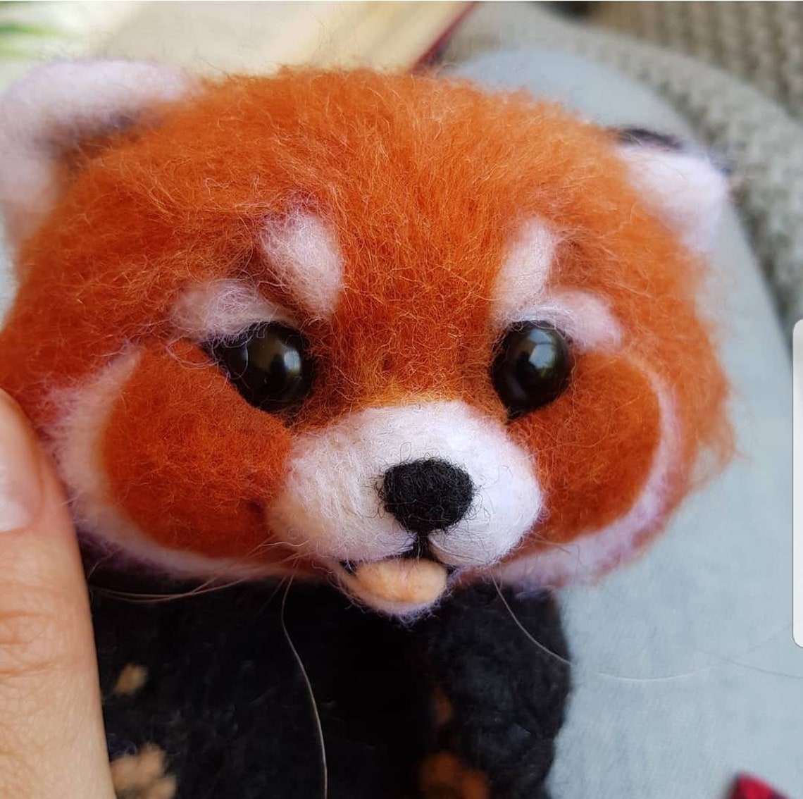 Needle felted red panda toy realistic red panda toykawaii | Etsy