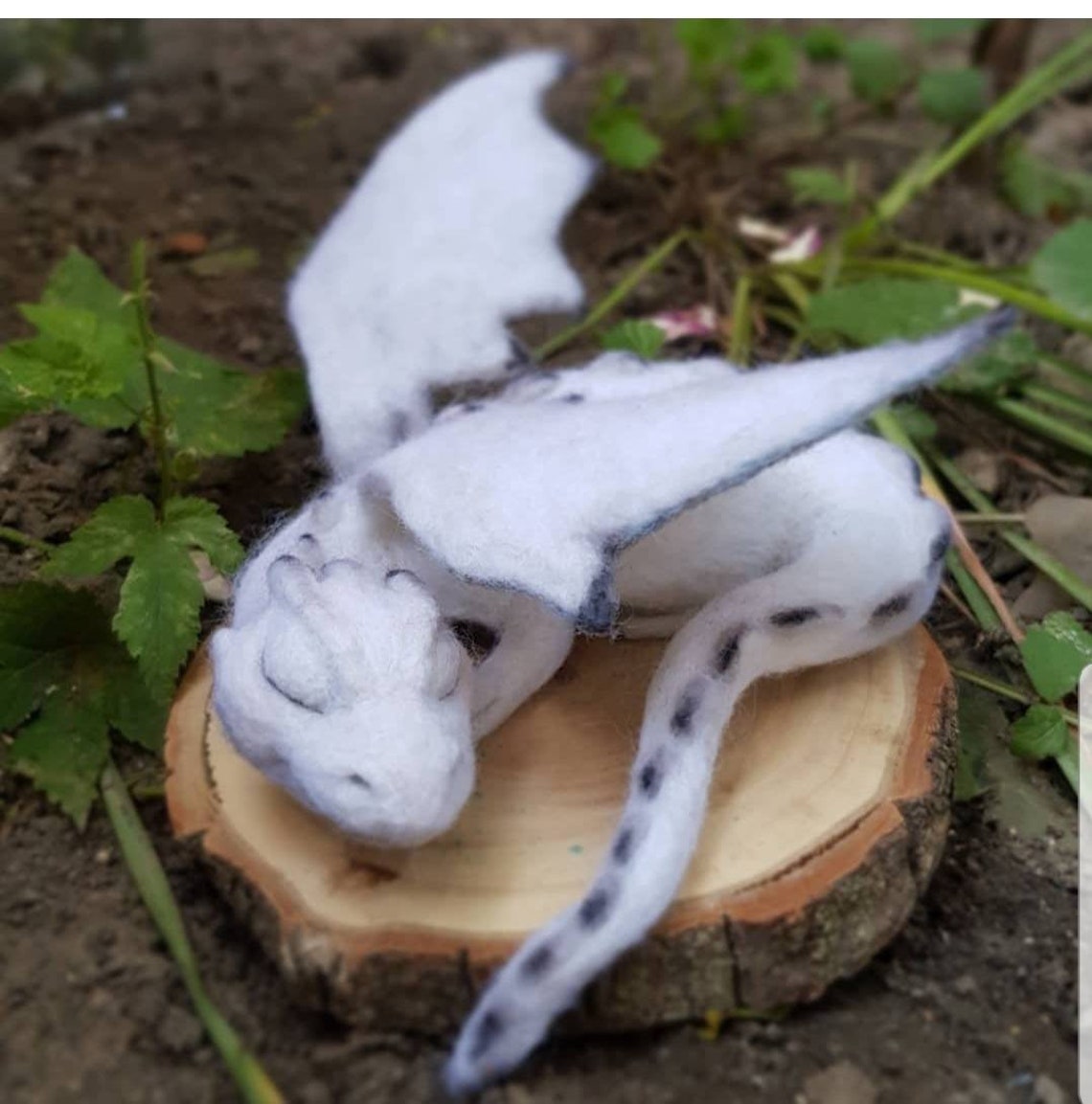 Sleeping Dragon Toy White Realistic Dragon Toy Cute Plush | Etsy