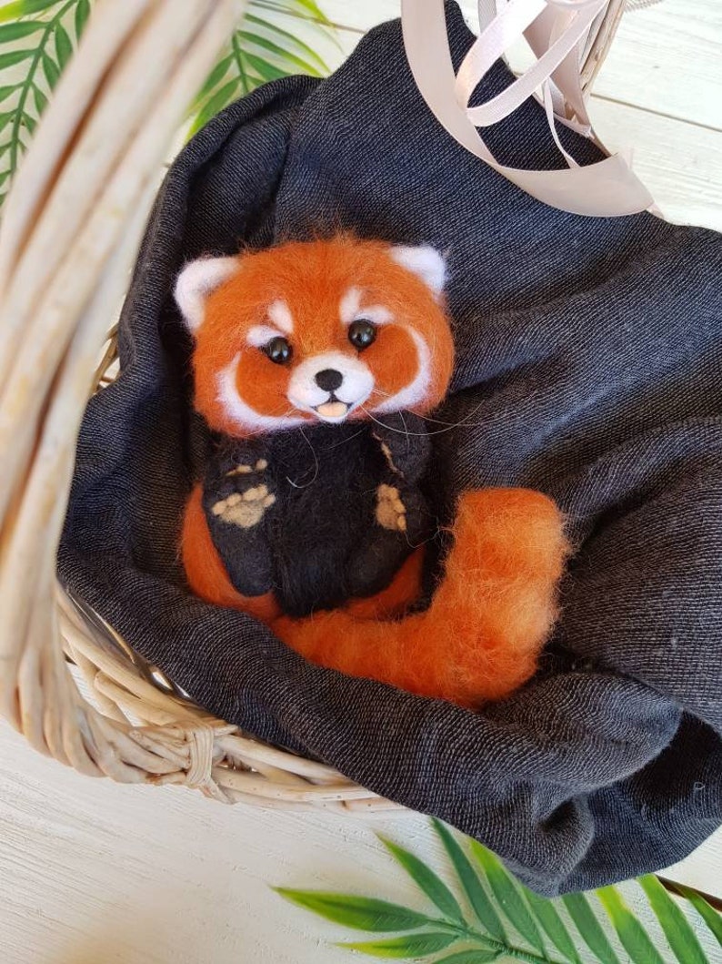 Needle felted red panda toy realistic red panda toykawaii | Etsy