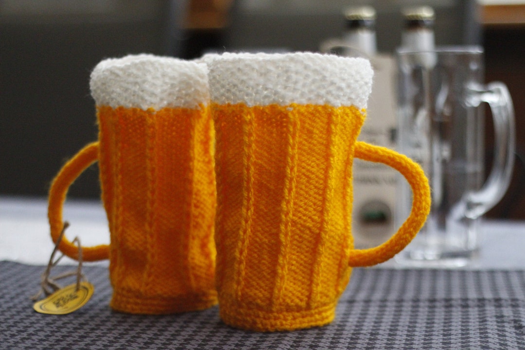 Knitted Beer Cuffs Funny Christmas Gift for Men Women Fun - Etsy Australia