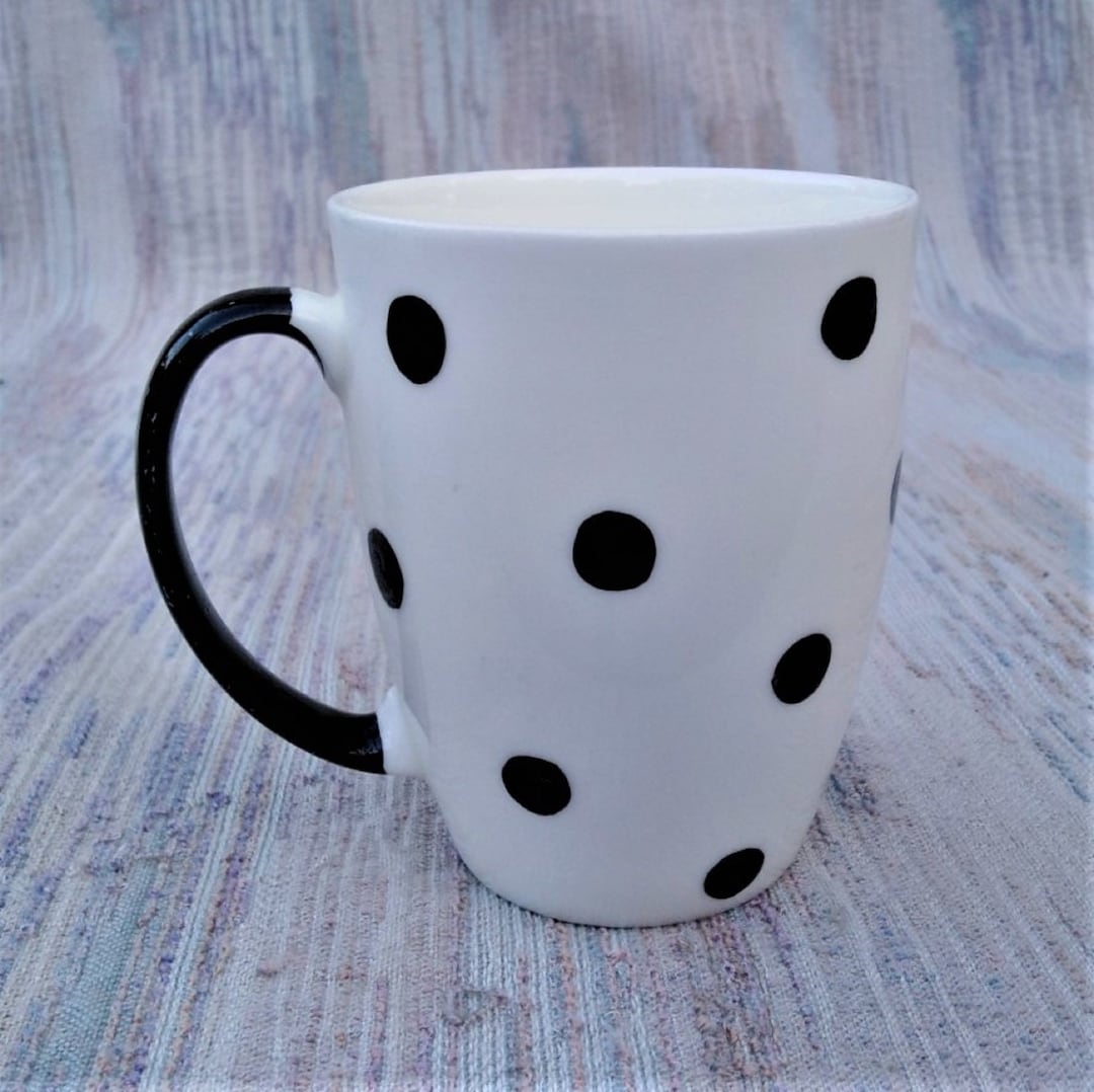 Black Spots on a Curved Mug - Etsy