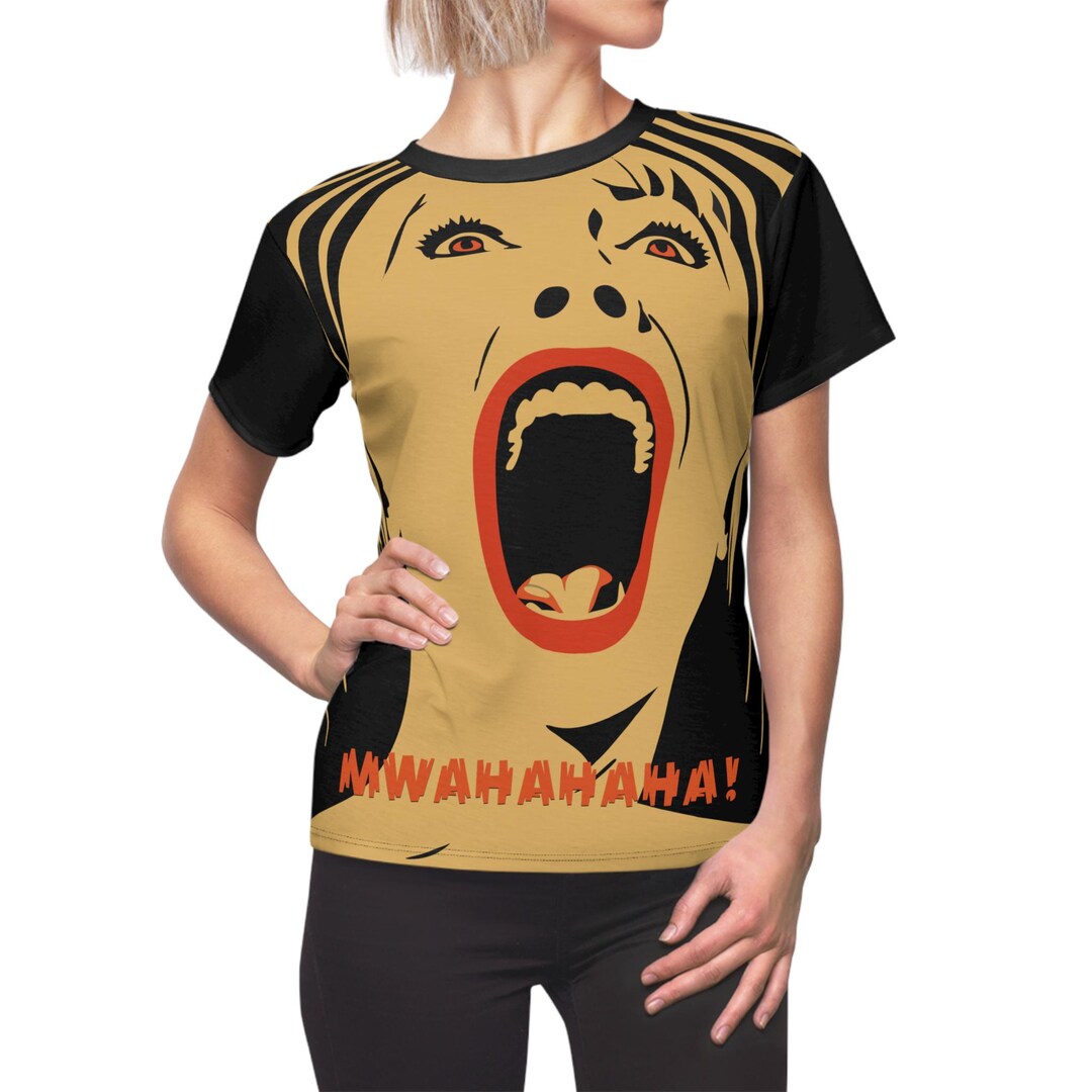 Mwahahaha Women's Halloween Tee Horror Movies Shirt Scream Shirt ...