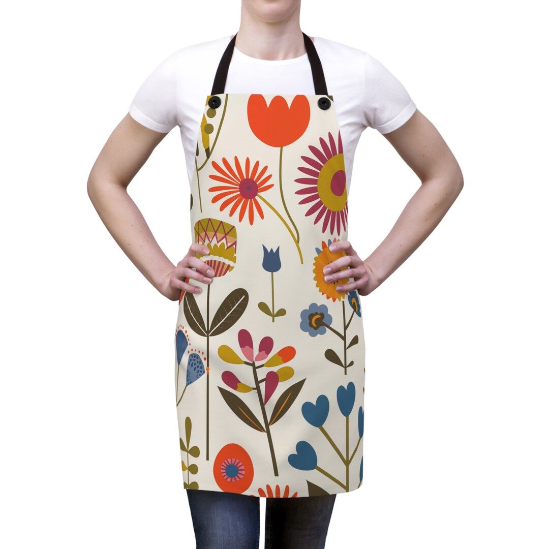 Linnea Floral, Floral Gardening Apron With Detachable Straps, Perfect ...
