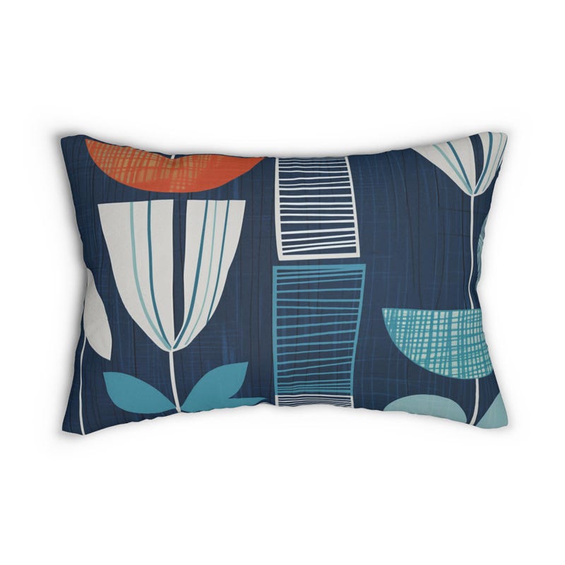 Mod Floral Pillow - Etsy