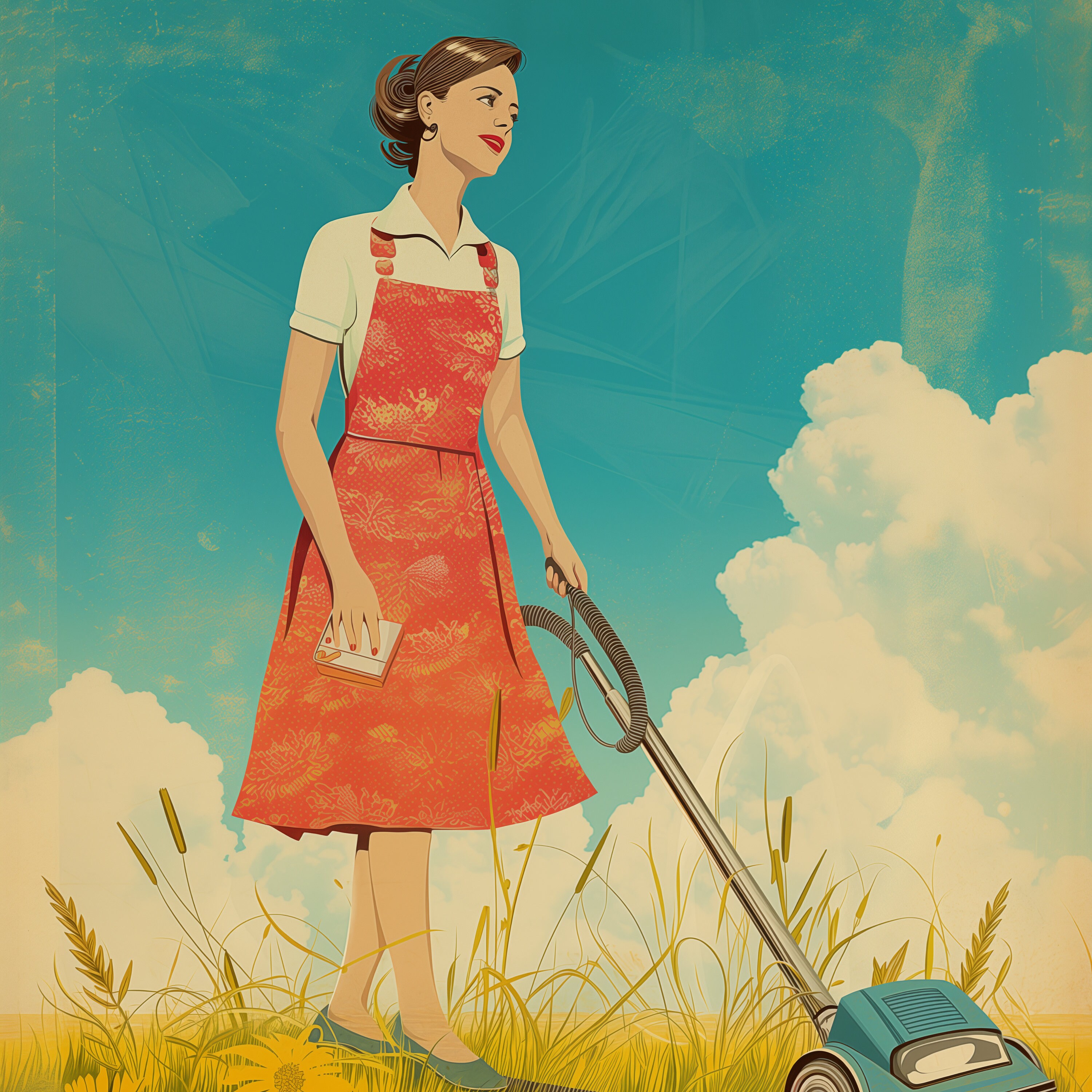 Spring Cleaning Daisy, Poster Art Print, Matte Museum Grade Fine ...