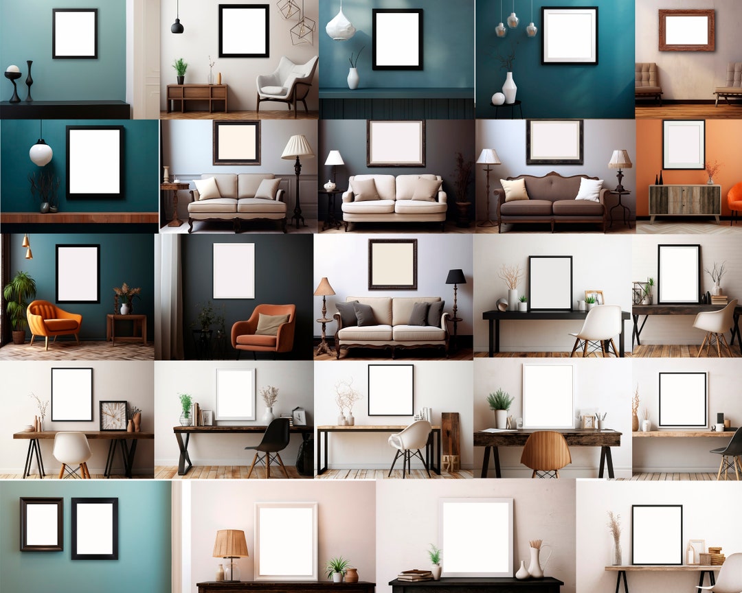25 Frame Mockups Poster Art Mock up Bundle Modern Mock up Photograph ...