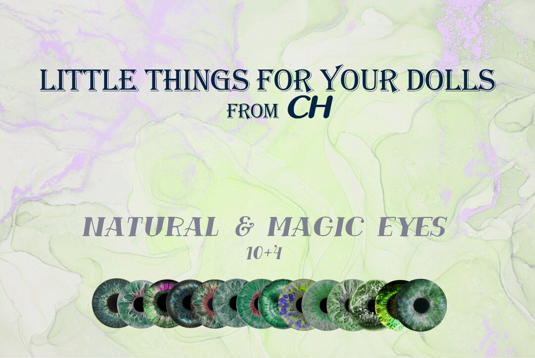 Printable Eye Chip Designs - 14mm Realistic and Magic Eyes for Blythe ...