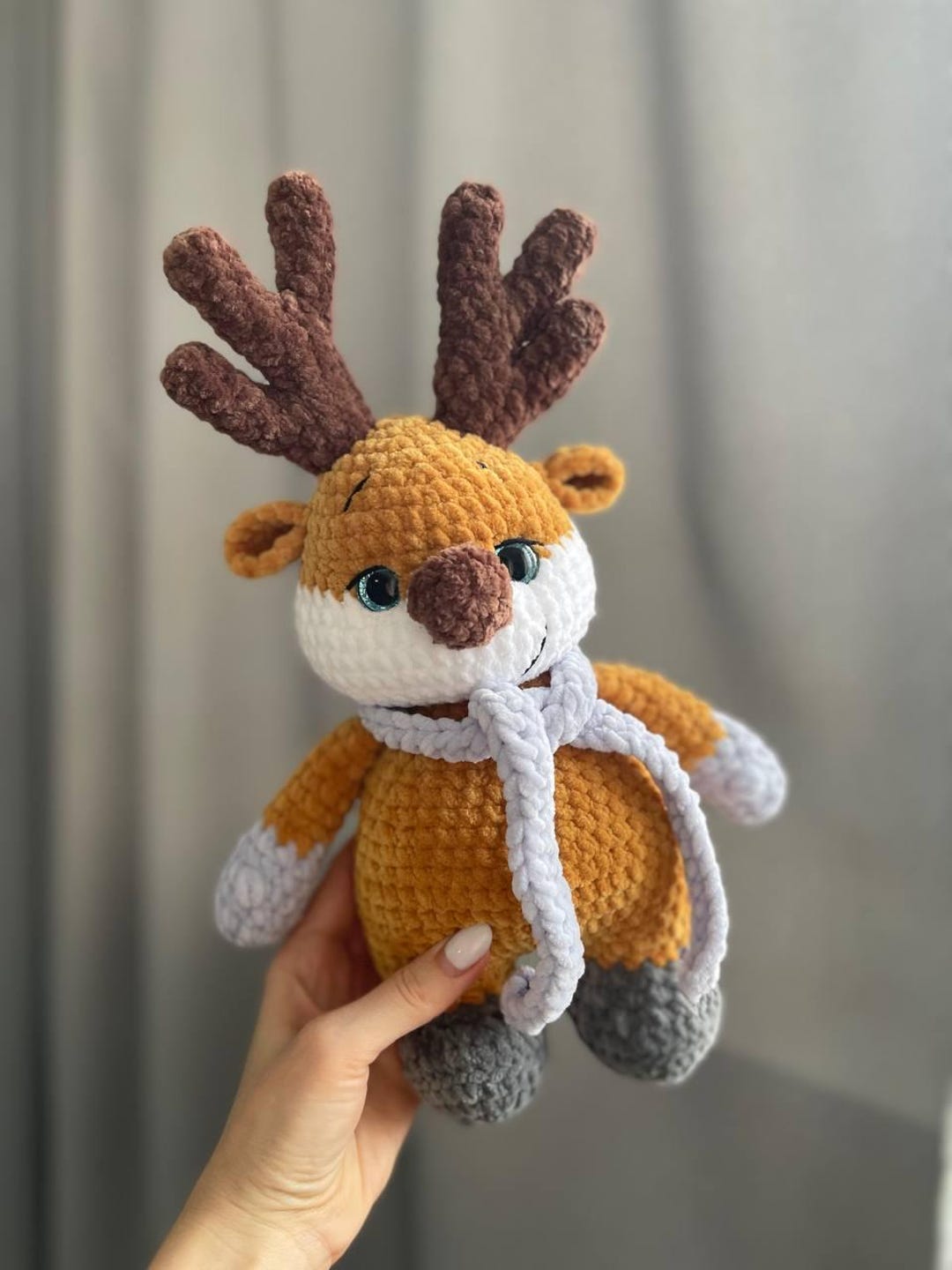 Handmade Crochet Hand Knit Stuffed Animal Deer Gift - Etsy