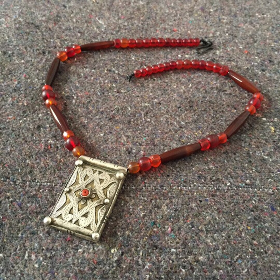 Berber Silver Kitab Talisman,berber Silver Pendant,moroccan Necklace ...