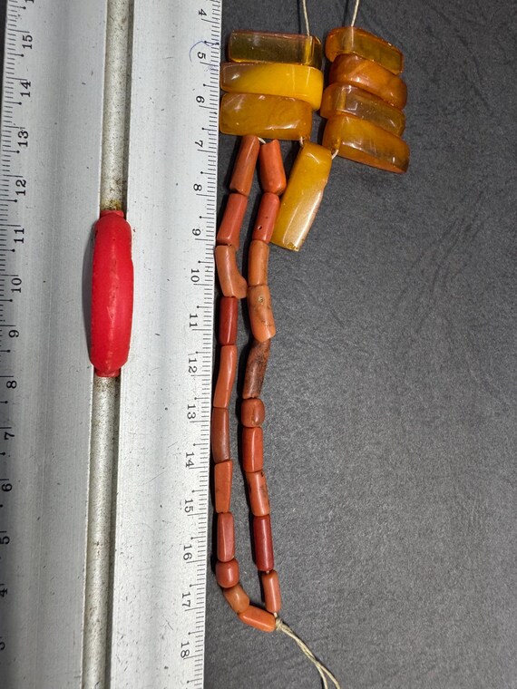 Antique Mediterranean Coral & Baltic Amber Pendant - Gem