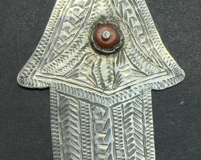 Antique Berber Natural Coral,antique Berber Silver Khamsa Amulet,berber ...