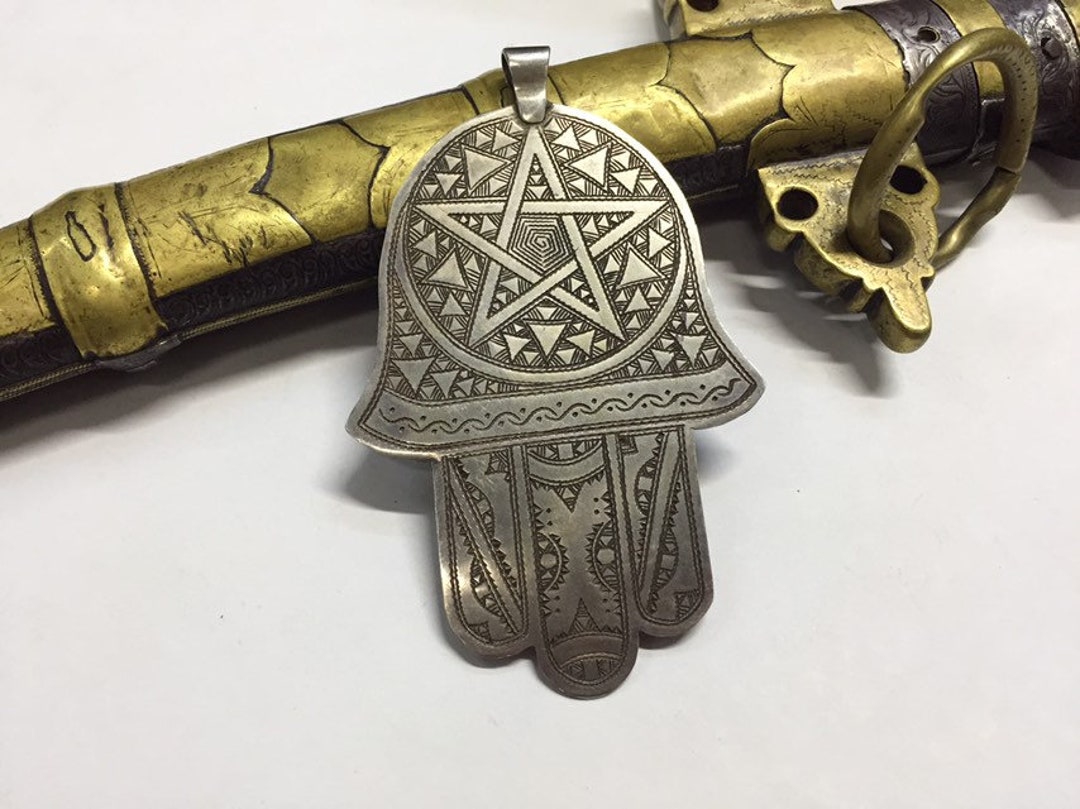Berber Silver Khamsa,berber Silver Amulet,berber Silver Jewelry,amazigh ...