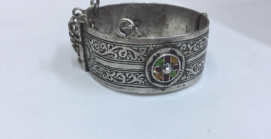 Antique Moroccan Silver Bracelet,antique Moroccan Jewelry,antique ...