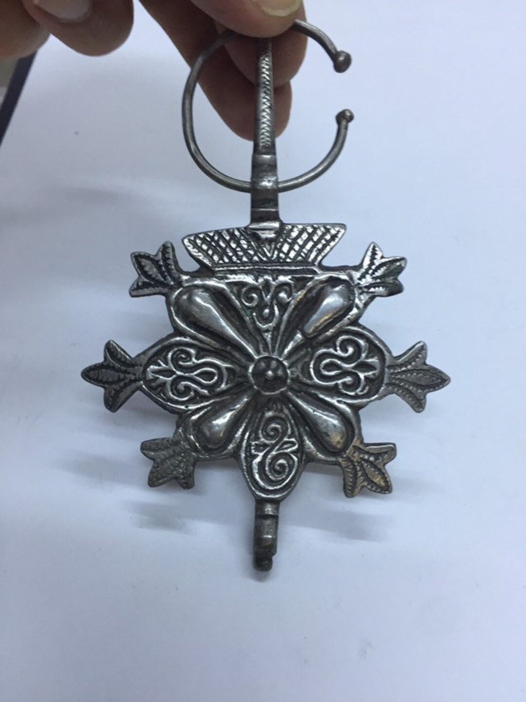 Antique Moroccan Silver Fibule,antique Berber Silver Pendant,moroccan ...