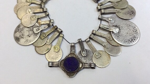 Antique Moroccan silver coin pendant,Berber jewelry,M… - Gem