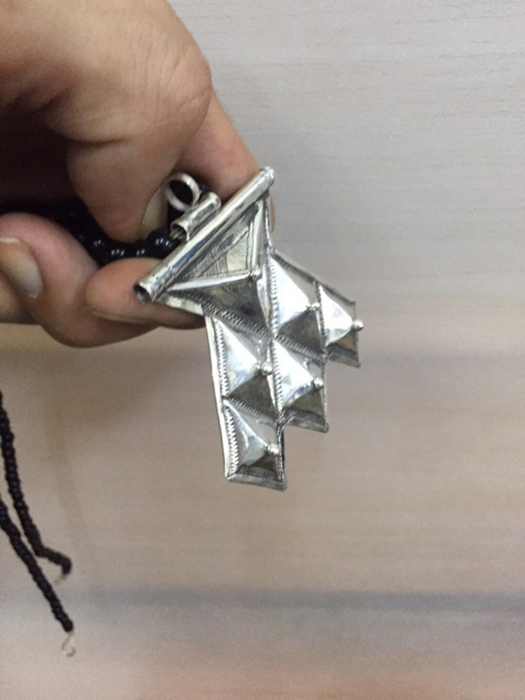 Handmade Tuareg Silver Khamsa Necklace: African Amulet - Etsy