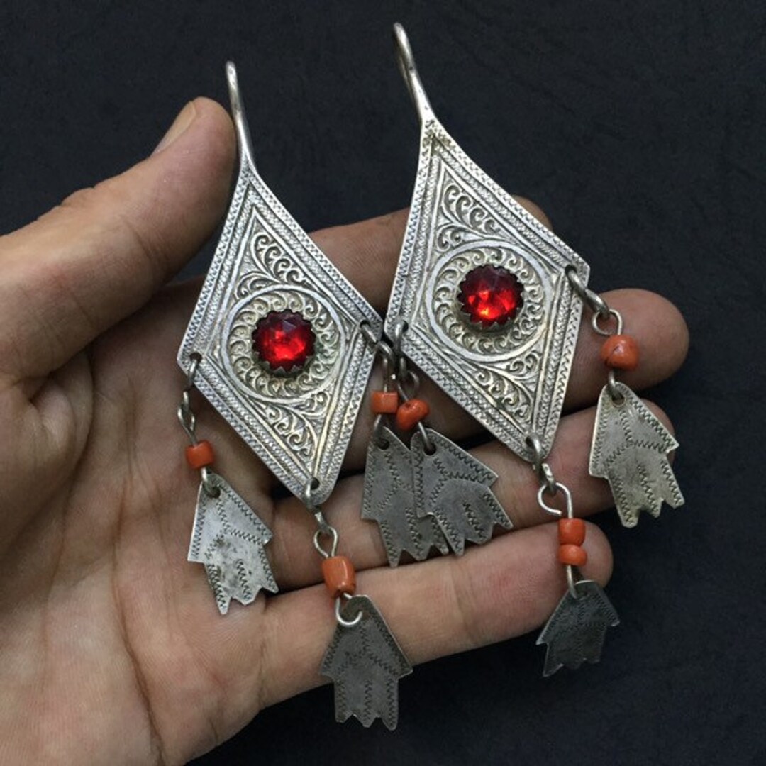 Antique Berber Silver Earring,antique Berber Jewelry,moroccan Silver ...