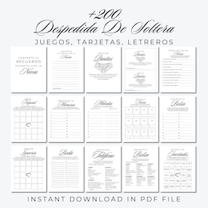 Despedida De Soltera Juegos Mega Bundle 03 - Juegos Para Boda - Bridal ...