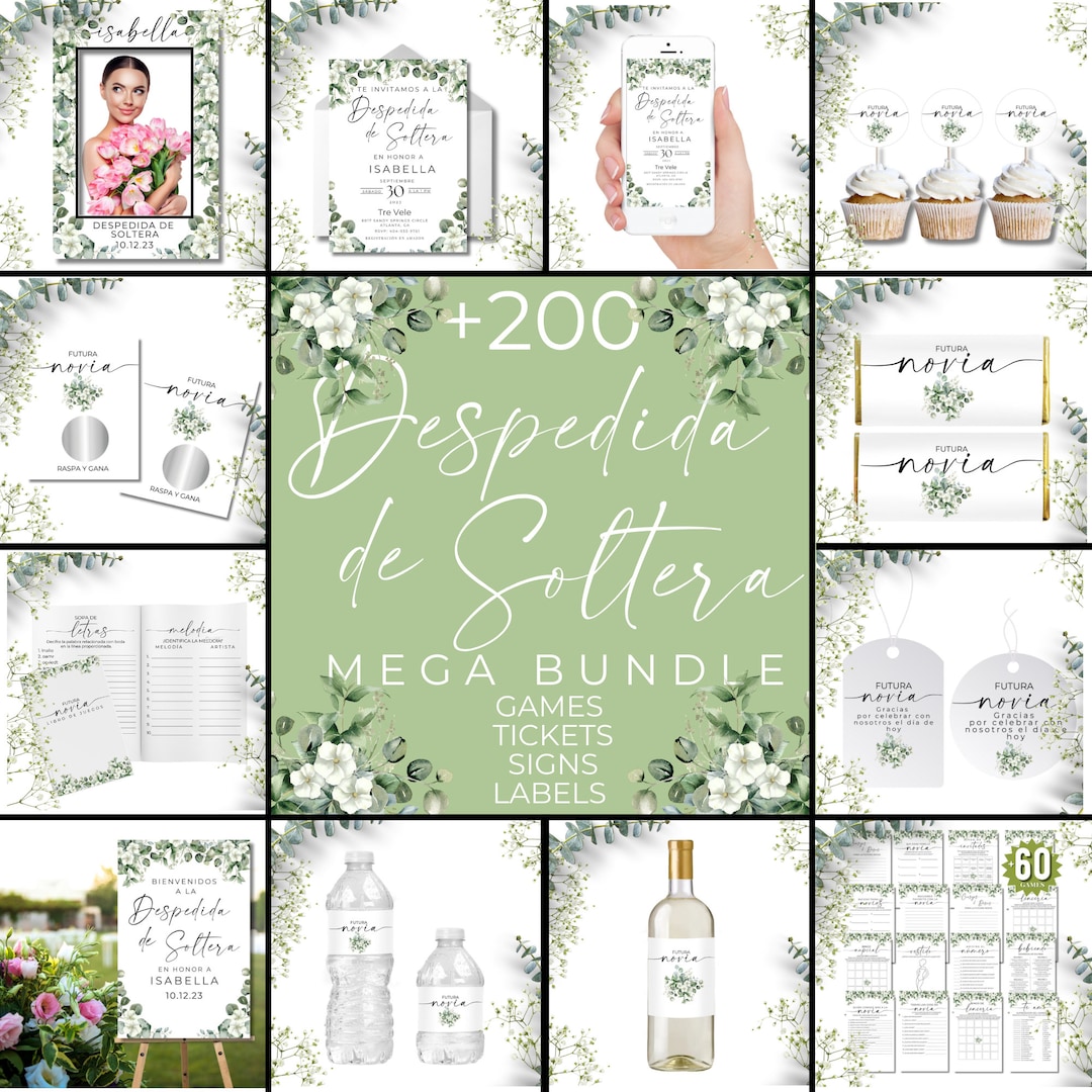 Despedida De Soltera Juegos Mega Bundle 04 Juegos Para Boda Bridal ...