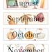 Months of the Year Printable Cards, Water Color Themed, Pocket Chart ...