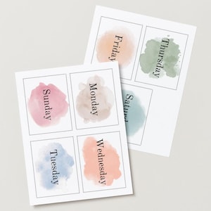 Months of the Year Printable Cards, Water Color Themed, Pocket Chart ...