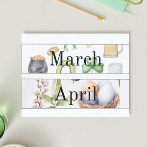 Months of the Year Printable Cards, Water Color Themed, Pocket Chart ...