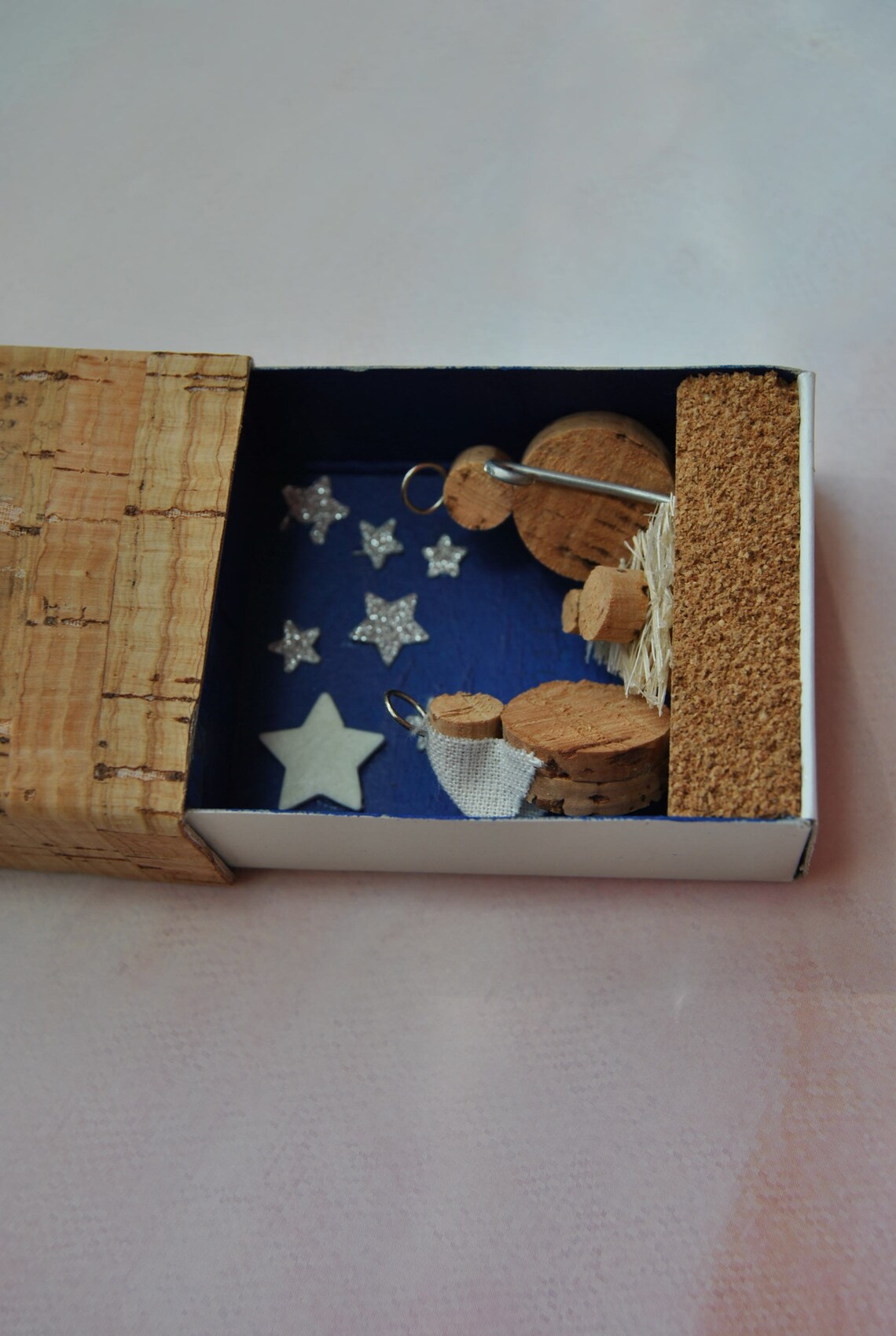 Cork Nativity Scene, Matches Box, Gift, Collection Handmade Christmas ...
