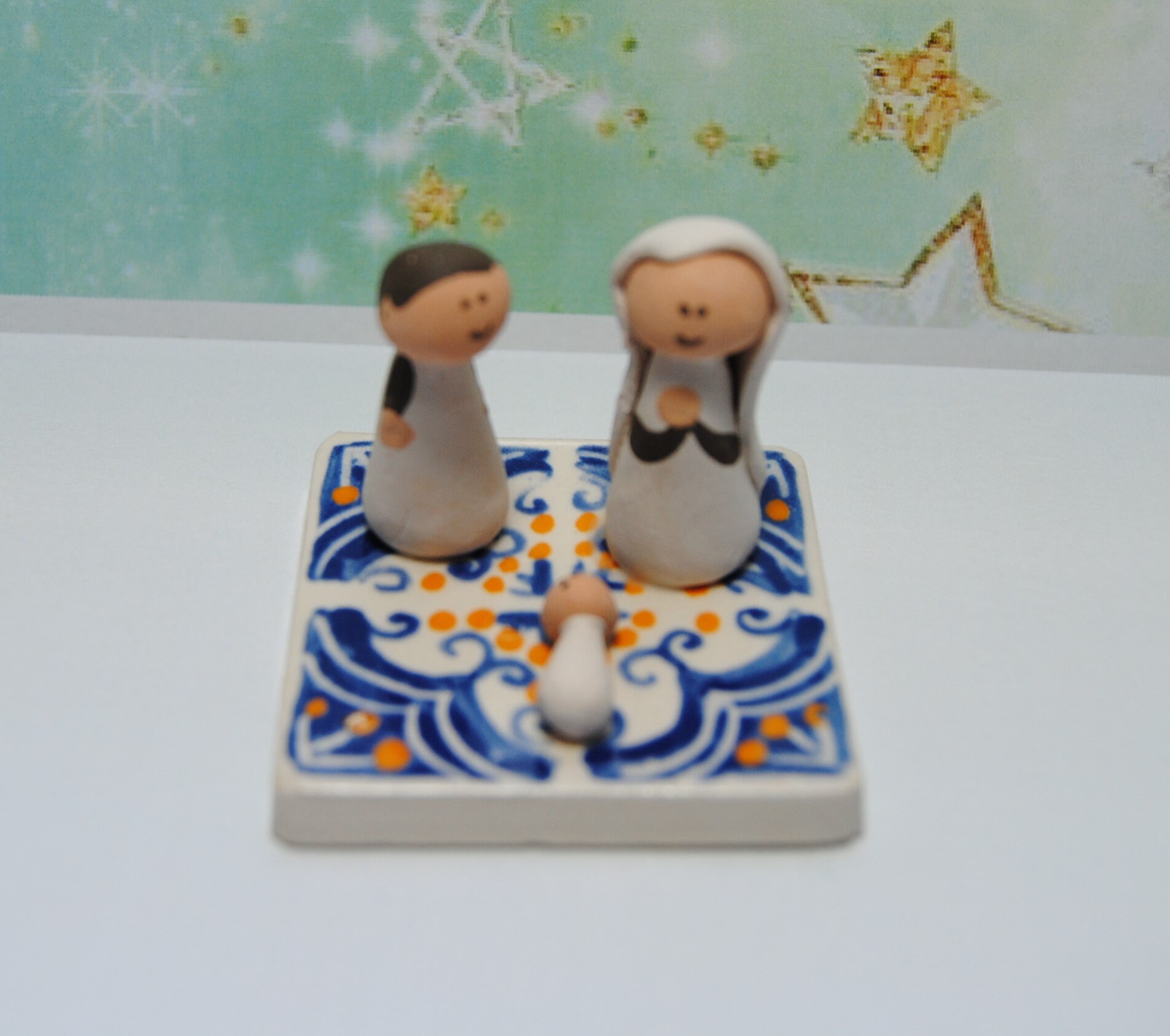 Mini Nativity Scene Ceramic Gift Tile Collection Handmade - Etsy