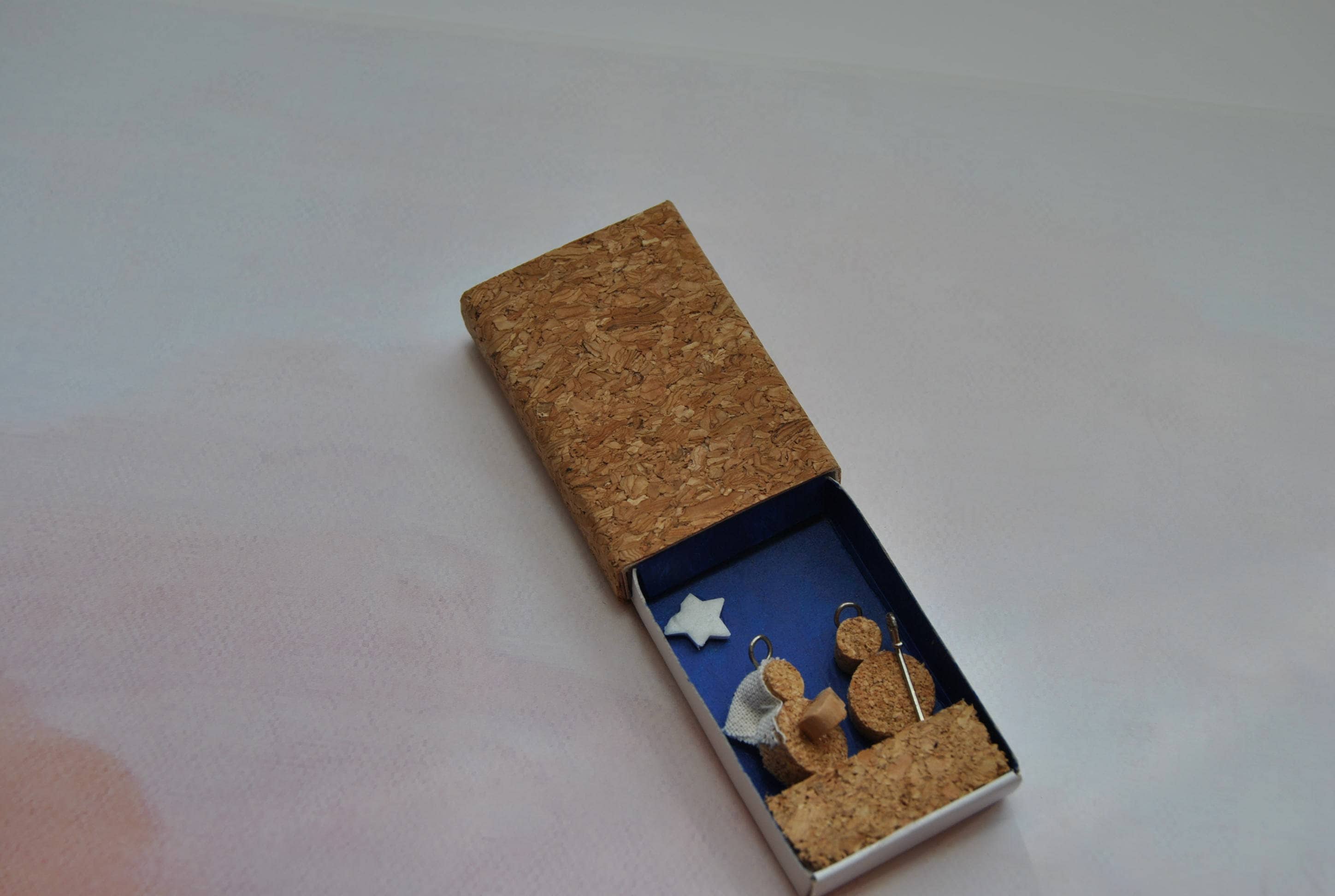 Cork Nativity Scene, Matches Box, Gift, Collection Handmade Christmas ...