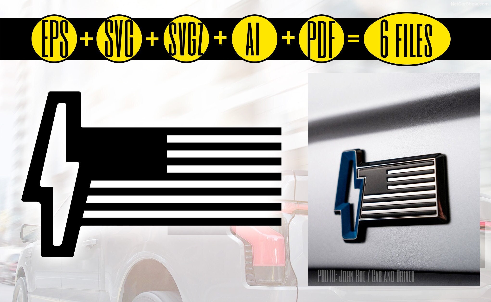 FORD F150 LIGHTNING FLAG I V2 I Badge for Your Projects - Etsy