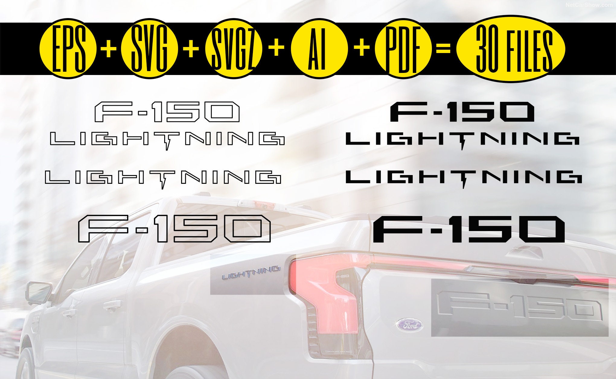 FORD F150 LIGHTNING Bundle Badges for Your Projects is Not Taken From ...
