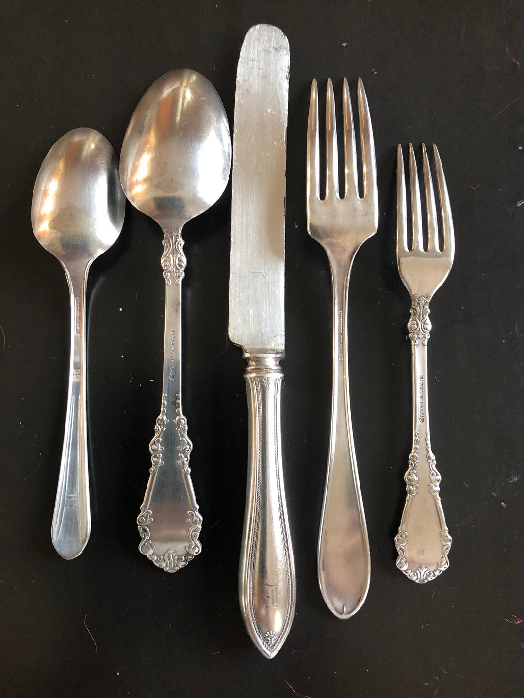 Vintage Silverplate Flatware 5 Piece Place Serving - Etsy