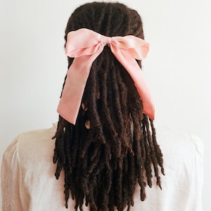 Pink Silk Hair Bow, Classic Hair Bow, Coquette, Balletcore, Hair Ribbon ...