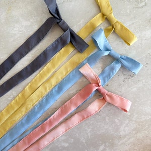 Pink Silk Mini Hair Bow, Classic Hair Bow, Coquette, Balletcore, Hair ...