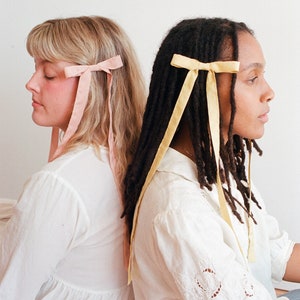 Pink Silk Mini Hair Bow, Classic Hair Bow, Coquette, Balletcore, Hair ...