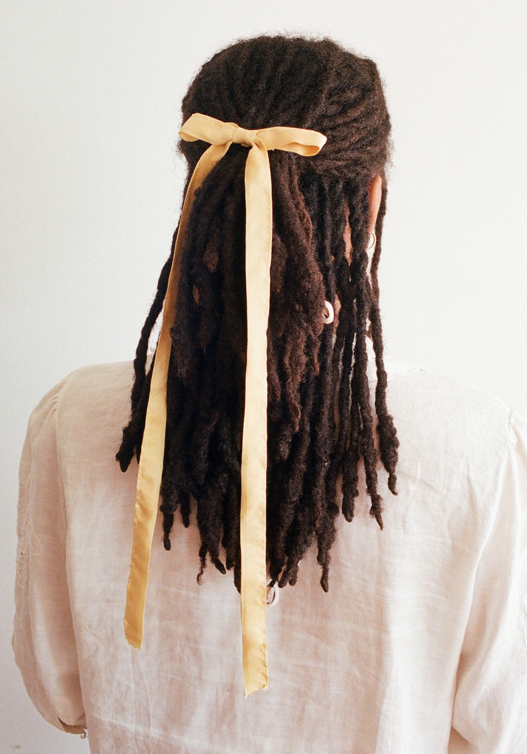 Yellow Silk Bow, Butter Yellow Mini Bow, Long Tail Hair Bow ...