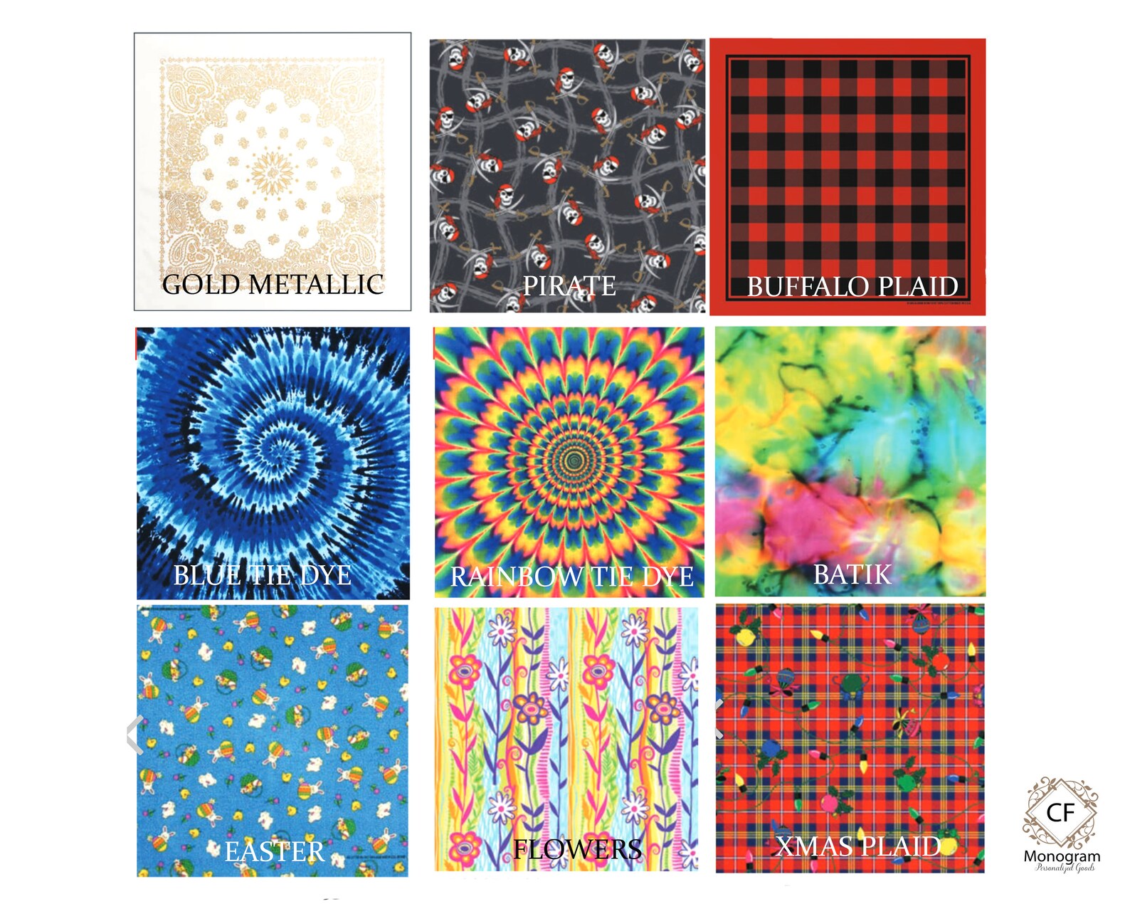 Monogrammed Bandana Personalized Bandana Bandana for - Etsy